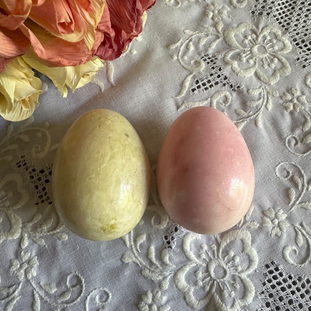 Vintage Marble Egg/pink Stone Egg/neutral Marble Egg/sold Separately - Etsy