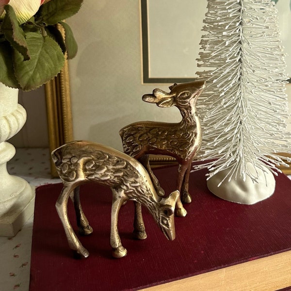 Brass Reindeer - Etsy