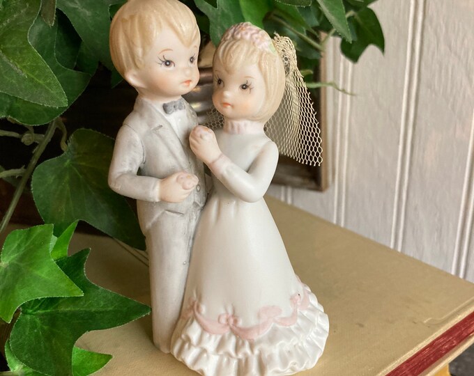 Vintage Lefton Wedding Cake Topper/bride and Groom Christopher ...