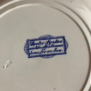 Antique Flow Blue Plates/dr Syntax Plate Collection Thomas Rowlandson ...
