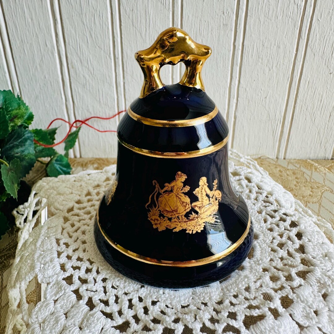 Vintage Limoges Bell/cobalt Blue Hand Bell France - Etsy