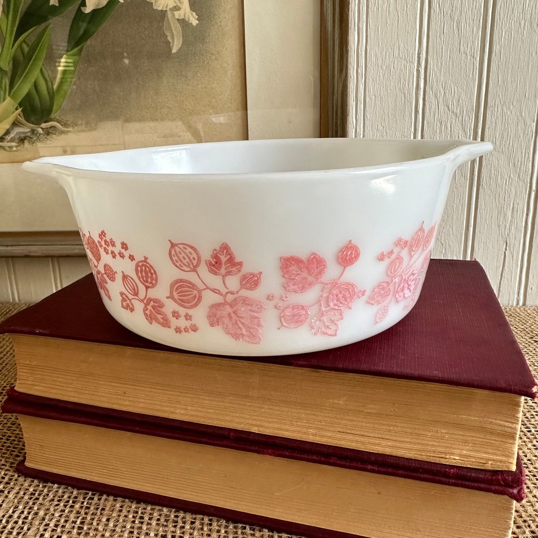 Vintage Pyrex #472 Pink Gooseberry/1 1/2 Pint Casserole Dish - Etsy