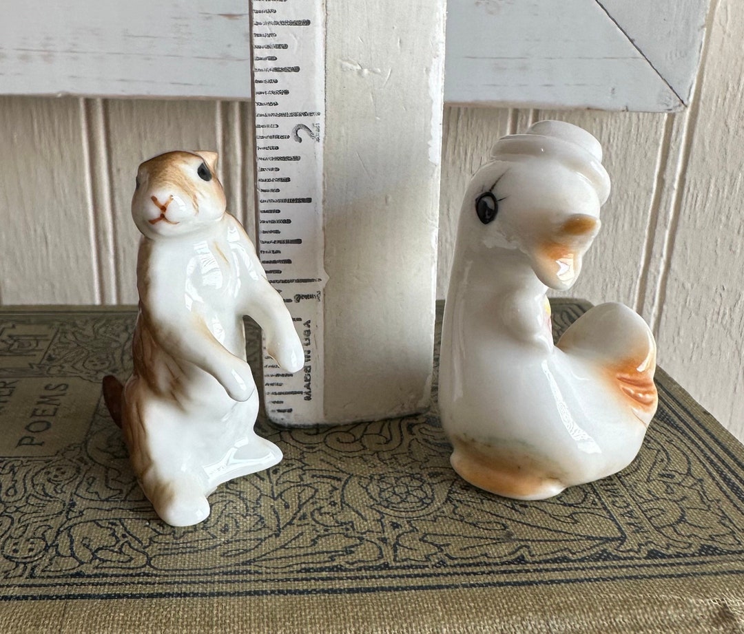 Miniature Figurines Mini Duck Figurine Mini Squirrel Figurine Sold Separately Etsy