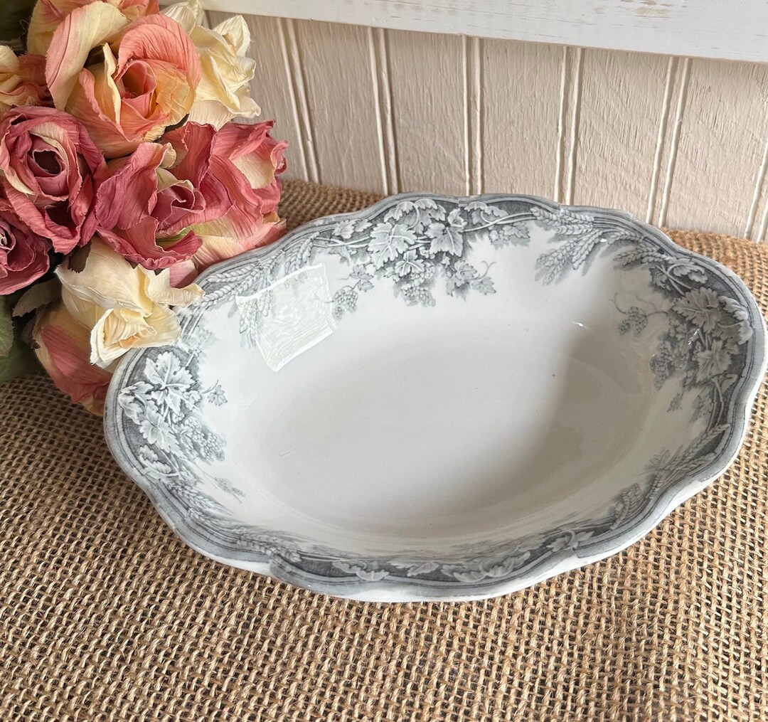 Vintage Transferware Bowl/imperial Pottery Vegetable Bowl Harvest ...