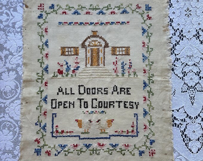 Vintage Cross Stitch Sampler/embroidered Sampler - Etsy