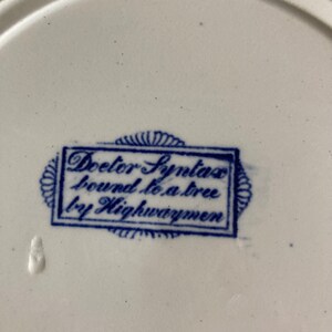 Antique Flow Blue Plates/dr Syntax Plate Collection Thomas Rowlandson ...