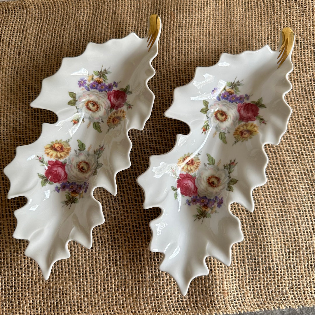 Vintage Leaf Shaped Dish/old Nuremberg Porcelain Germany - Etsy