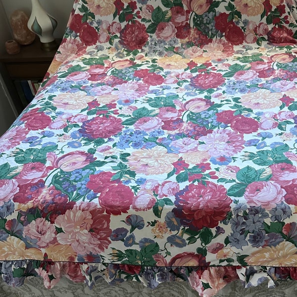 Vintage Floral Sheet - Etsy