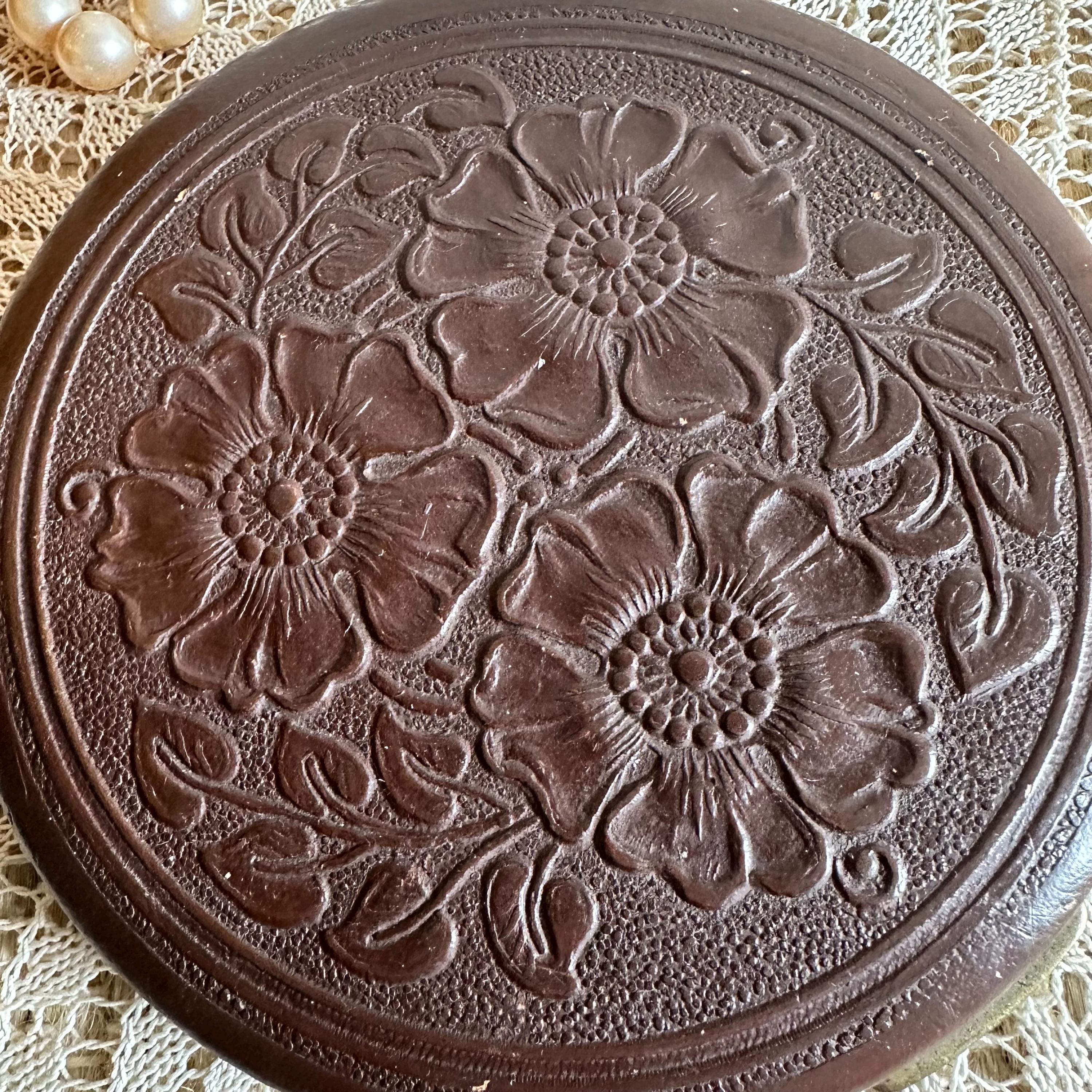 Vintage Mirror Compact/leather Pocket Mirror - Etsy