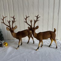 Vintage Creamy White Plastic Reindeer Ornament, Early Plastic 4 ...