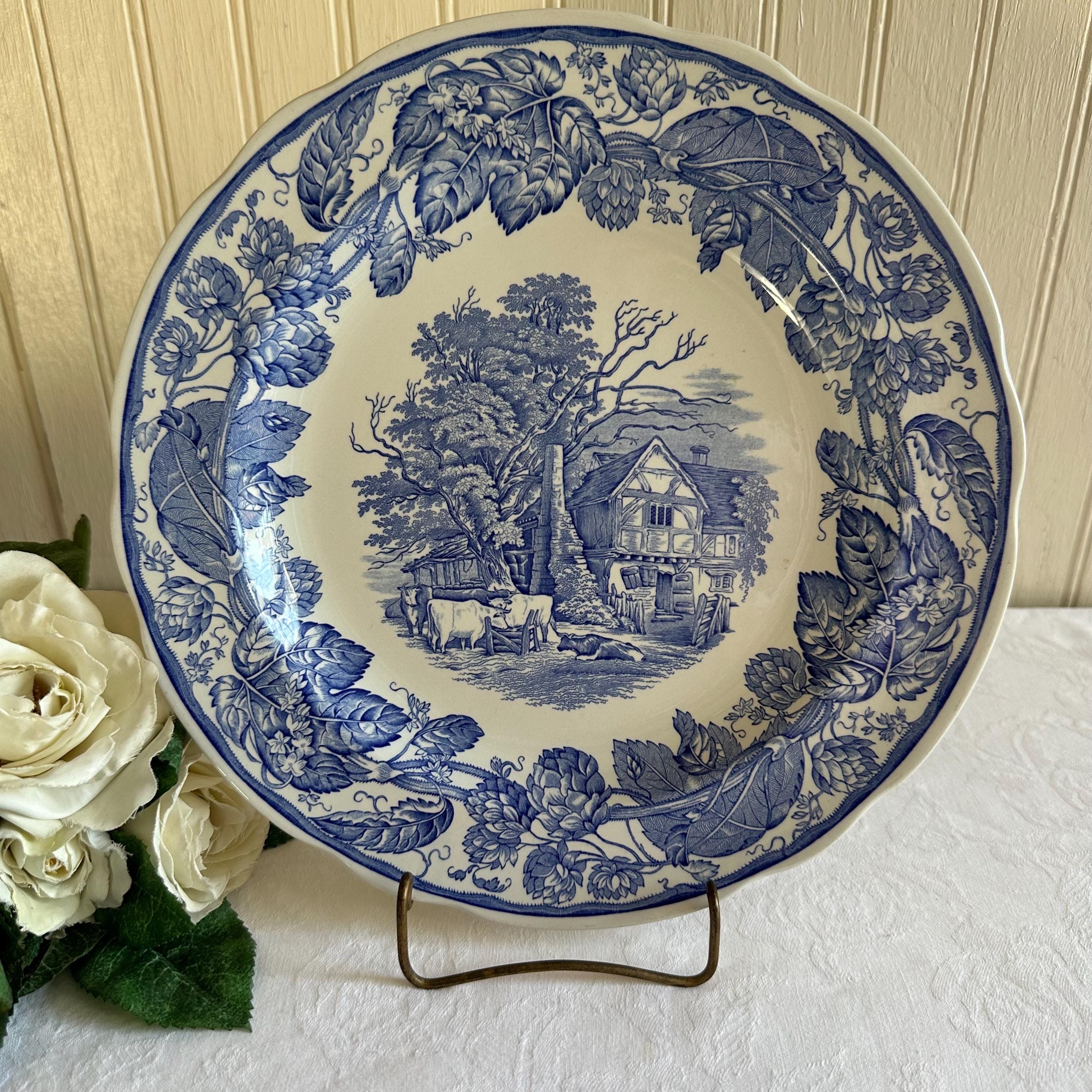 Vintage Spode Plate/blue Room Collection Rural Scenes - Etsy