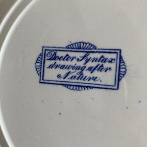 Antique Flow Blue Plates/dr Syntax Plate Collection Thomas Rowlandson ...