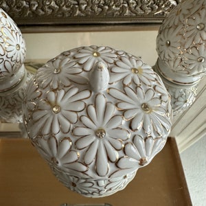 Vintage Vanity Set/vintage Powder Box With Matching Bottles Rhinestone ...