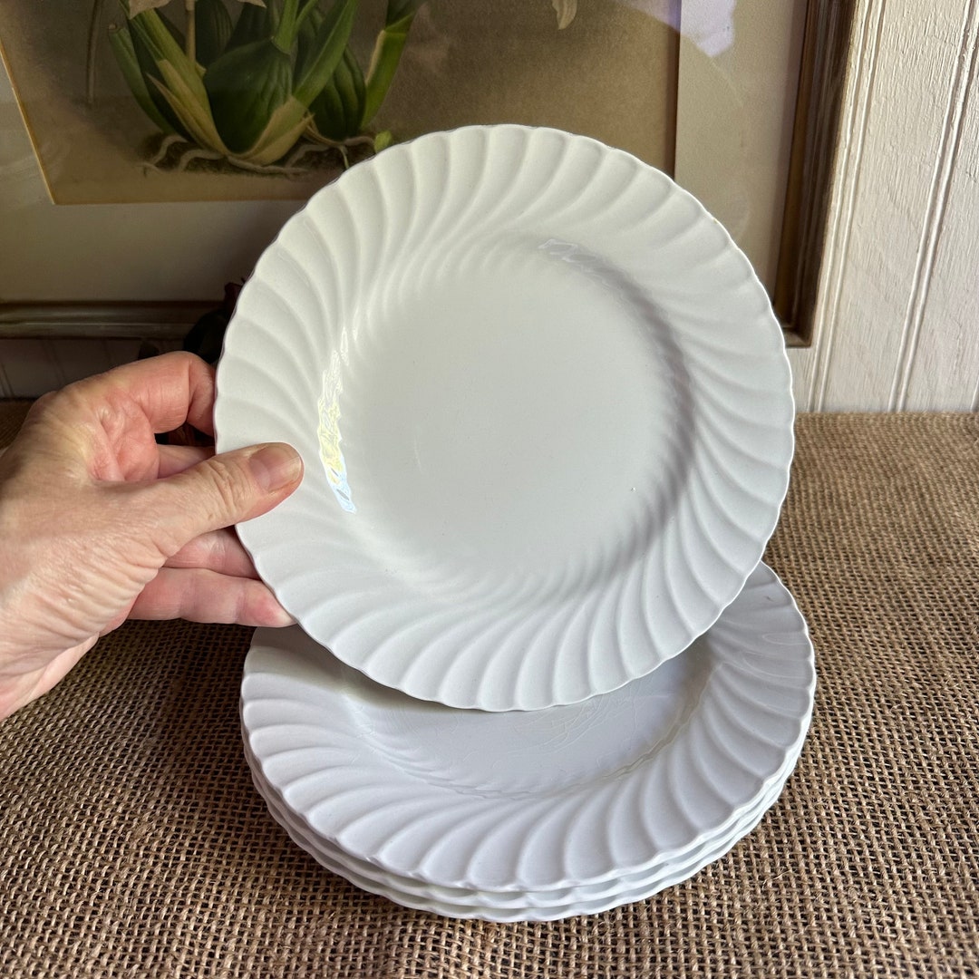 Vintage Ironstone Plates 8 Set of 4/burleigh Ironstone Burslem England ...