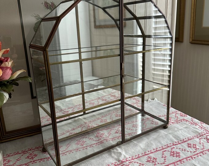 Vintage Glass Display Case Shelf/wall Mount or Tabletop - Etsy