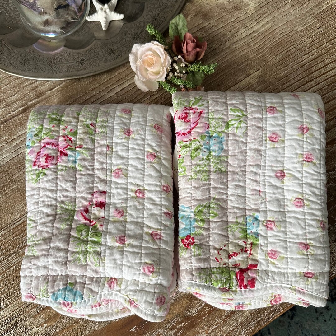 Shabby Chic Quilted Shams/standard Pillow Shams - Etsy