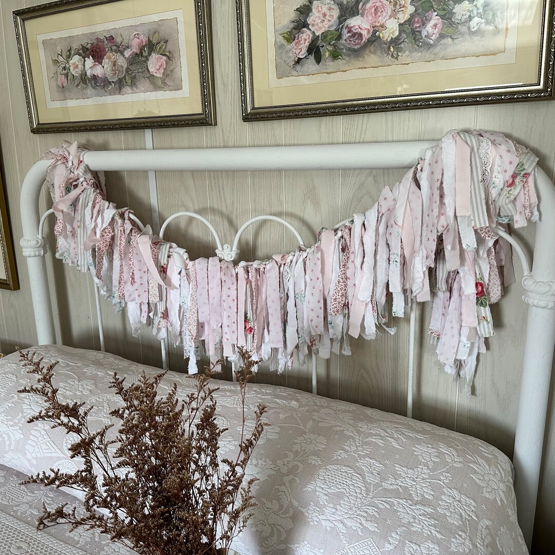 Hand Tied Tassel Garland/shabby Chic Tassel Banner/vintage Fabrics - Etsy
