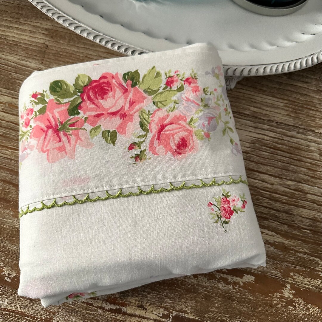 Shabby Chic Twin Flat Sheet/shabby Chic Bedding - Etsy