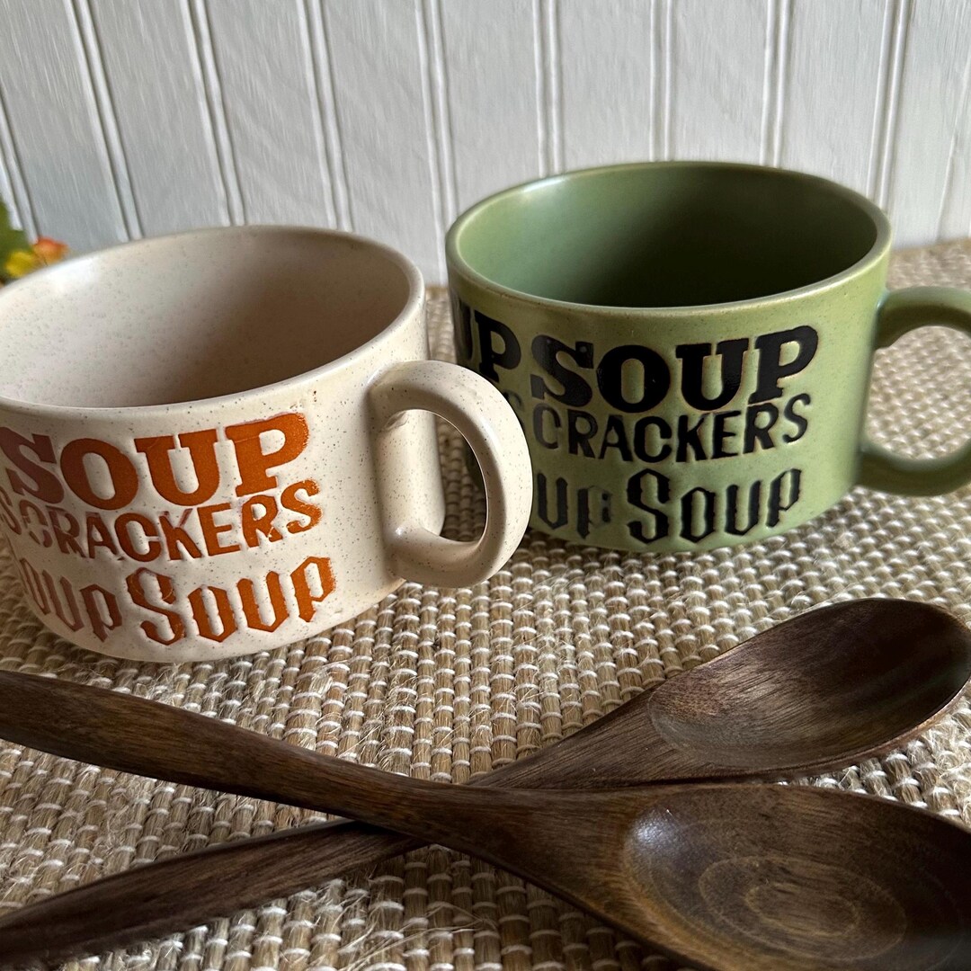 Vintage Soup Bowls/mid Century Soup Mugs/soup Cracker/made in Japan - Etsy