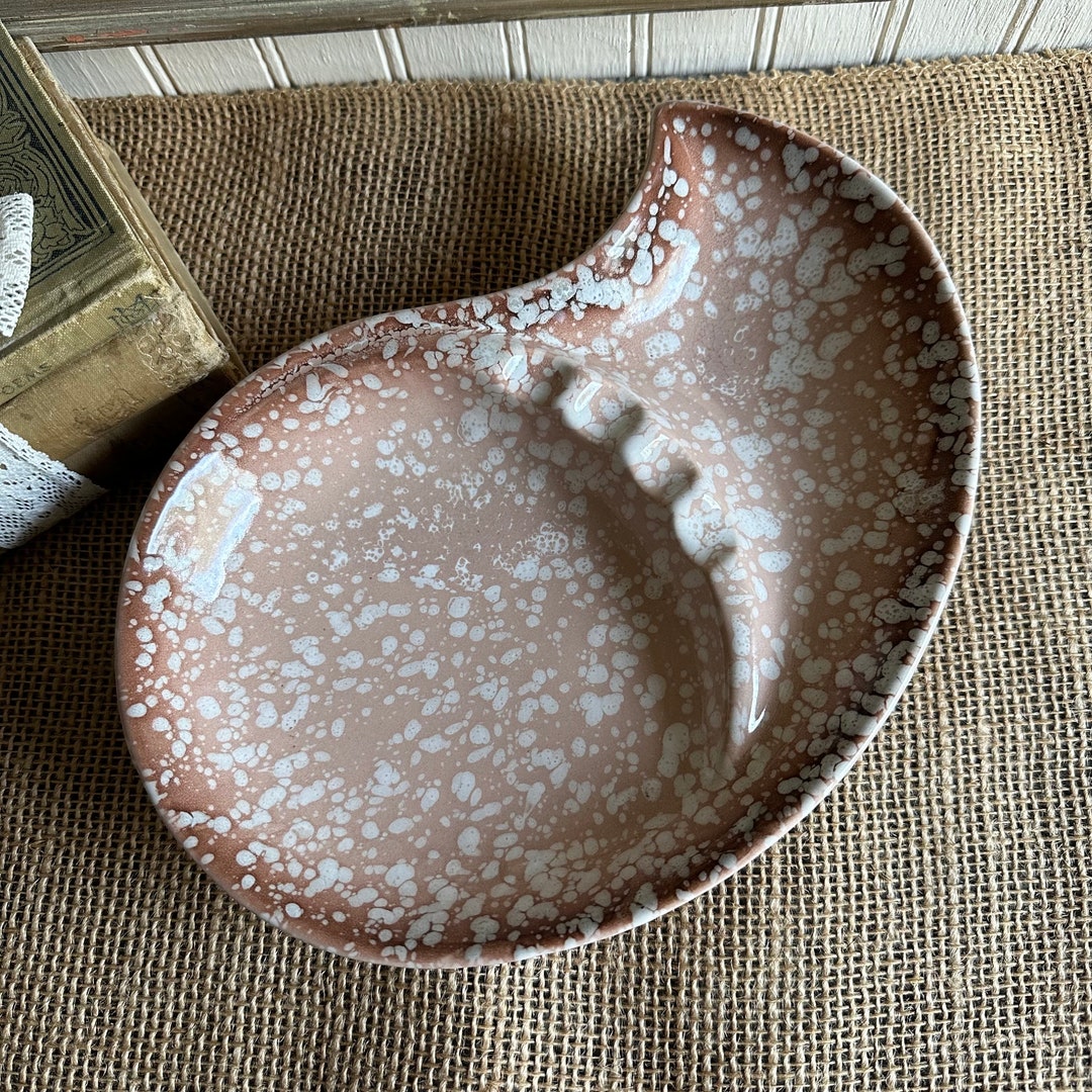 Mid Century Modern Ashtray/pink Splatter USA 101/retro Ashtray/atomic ...