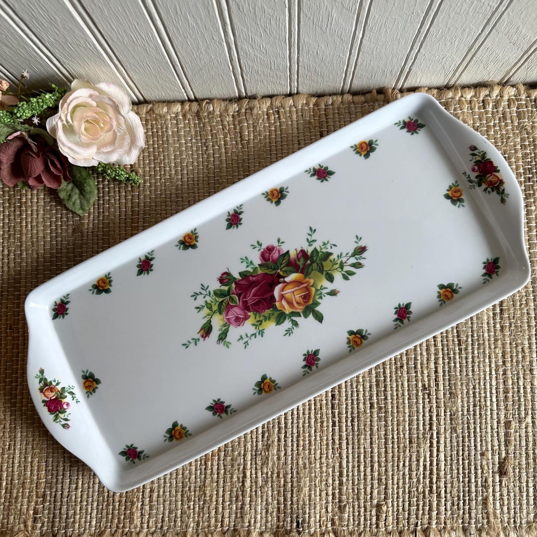Vintage Royal Albert Serving Tray: English Country Roses Ashdene Tray ...