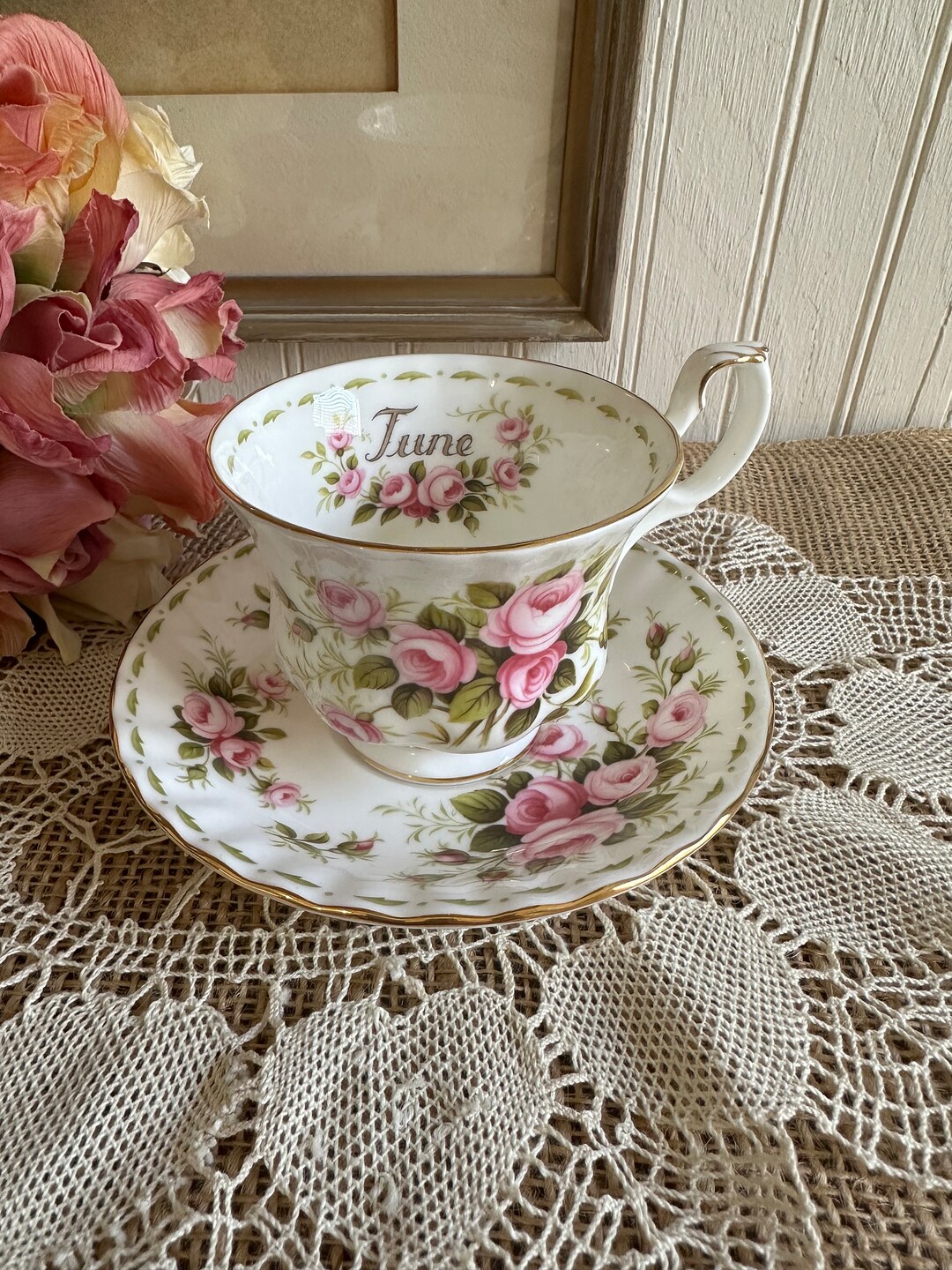 Royal Albert June Tea Cup and Saucer/flower of the Month Teacup/june ...