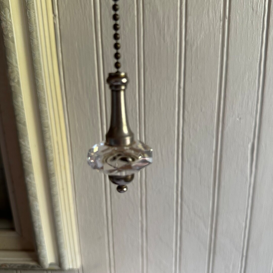 Vintage Fan Pull/crystal Fan Pull - Etsy