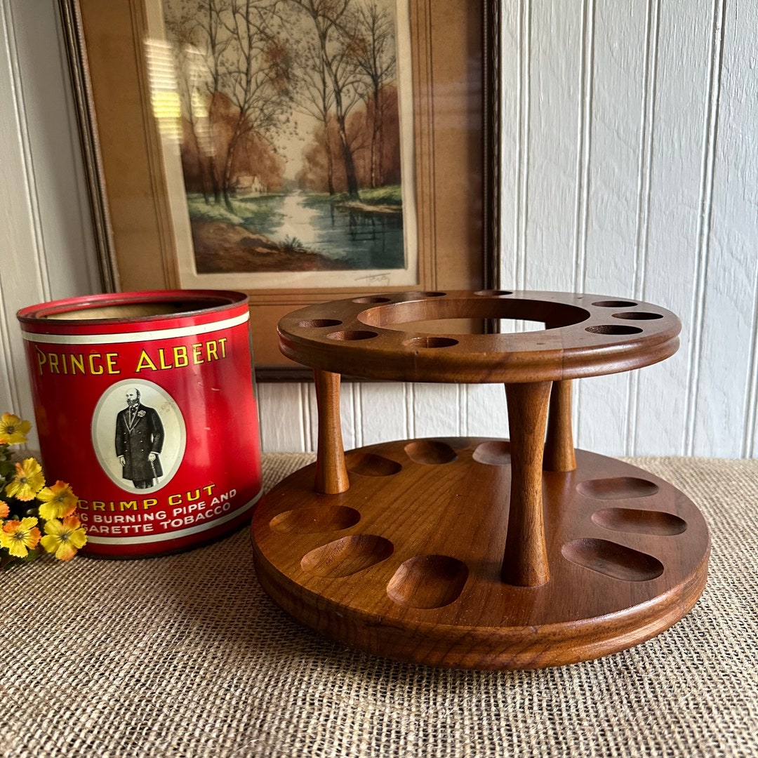 Vintage Pipe Stand Carousel/walnut Pipe Rack - Etsy