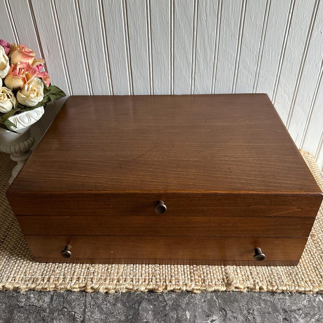 Vintage Silverware Chest/pacific Silver Cloth Flatware Box - Etsy