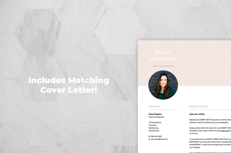 Nanny Interview Portfolio Kit Nanny Resume Template Set | Etsy