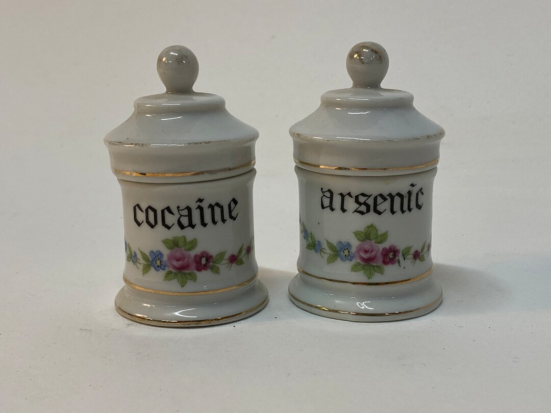 Porcelain Cocaine and Arsenic Apothecary Jars - Etsy
