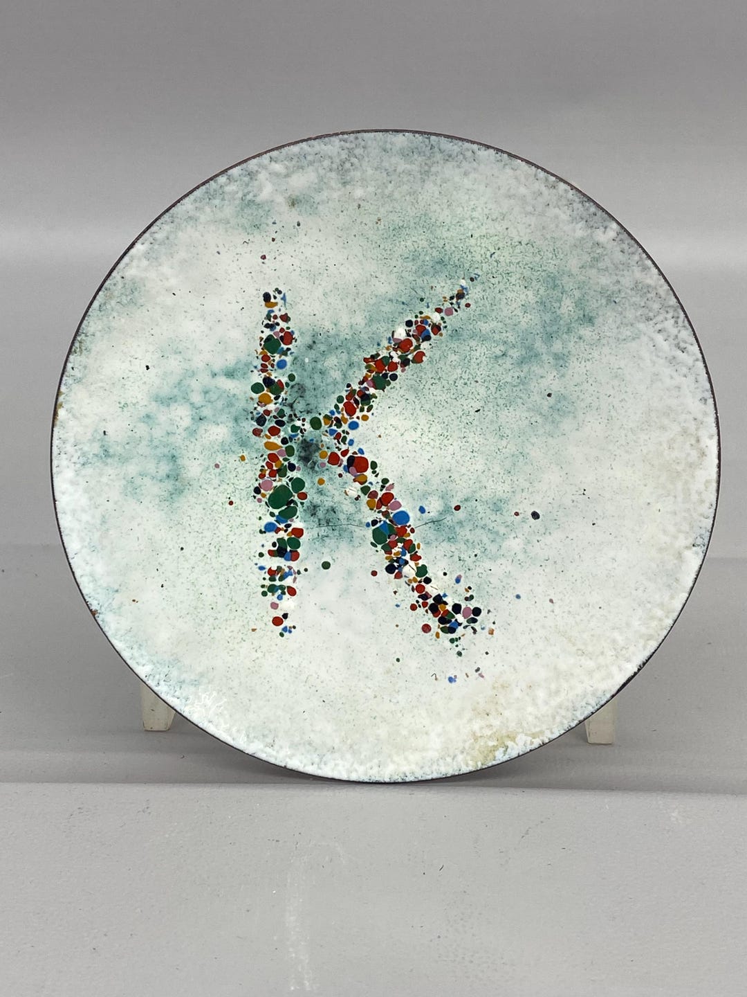 1960s Enamel on Copper Letter K Dish - Etsy