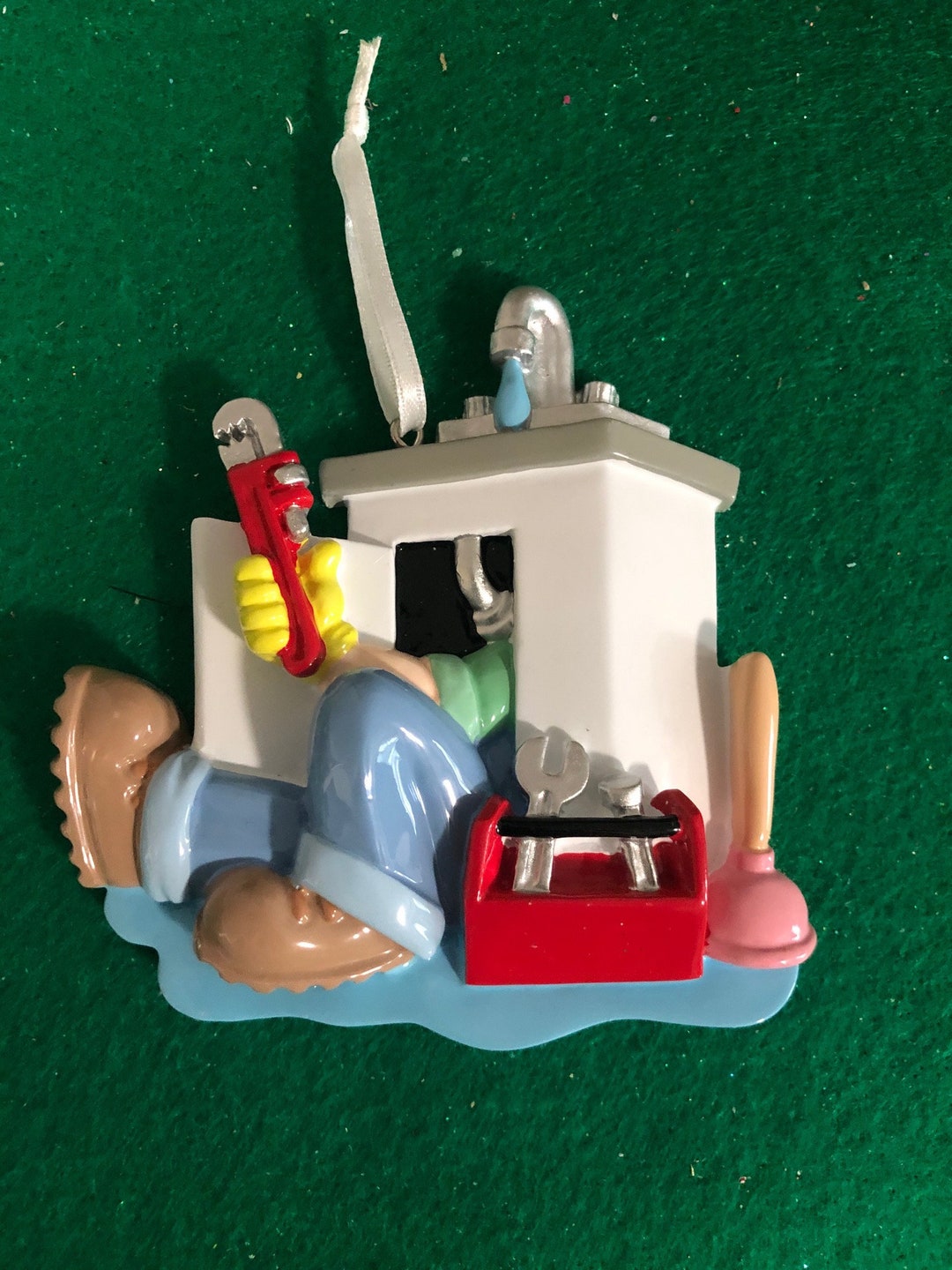 Personalized Christmas Ornament, Plumber, Free Shipping - Etsy