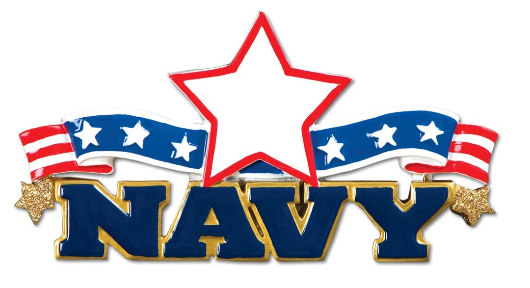 Personalized Christmas Ornament Navy Free Personalization - Etsy