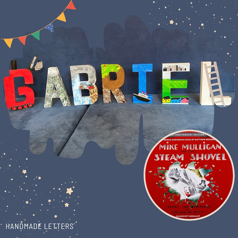 8' Mike Mulligan and His Steam Shovel Themed Name/letters - Etsy