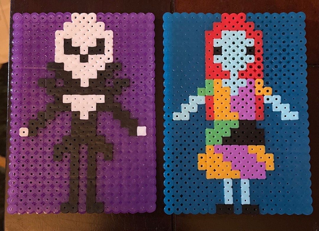 Jack Skellington and Sally Perler Bead Art Set - Etsy