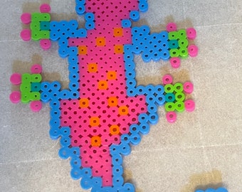 Rainbow Lizard/gecko Perler Bead Art | Etsy