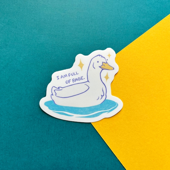 I Am Full of Rage Funny Duck Sticker - Etsy