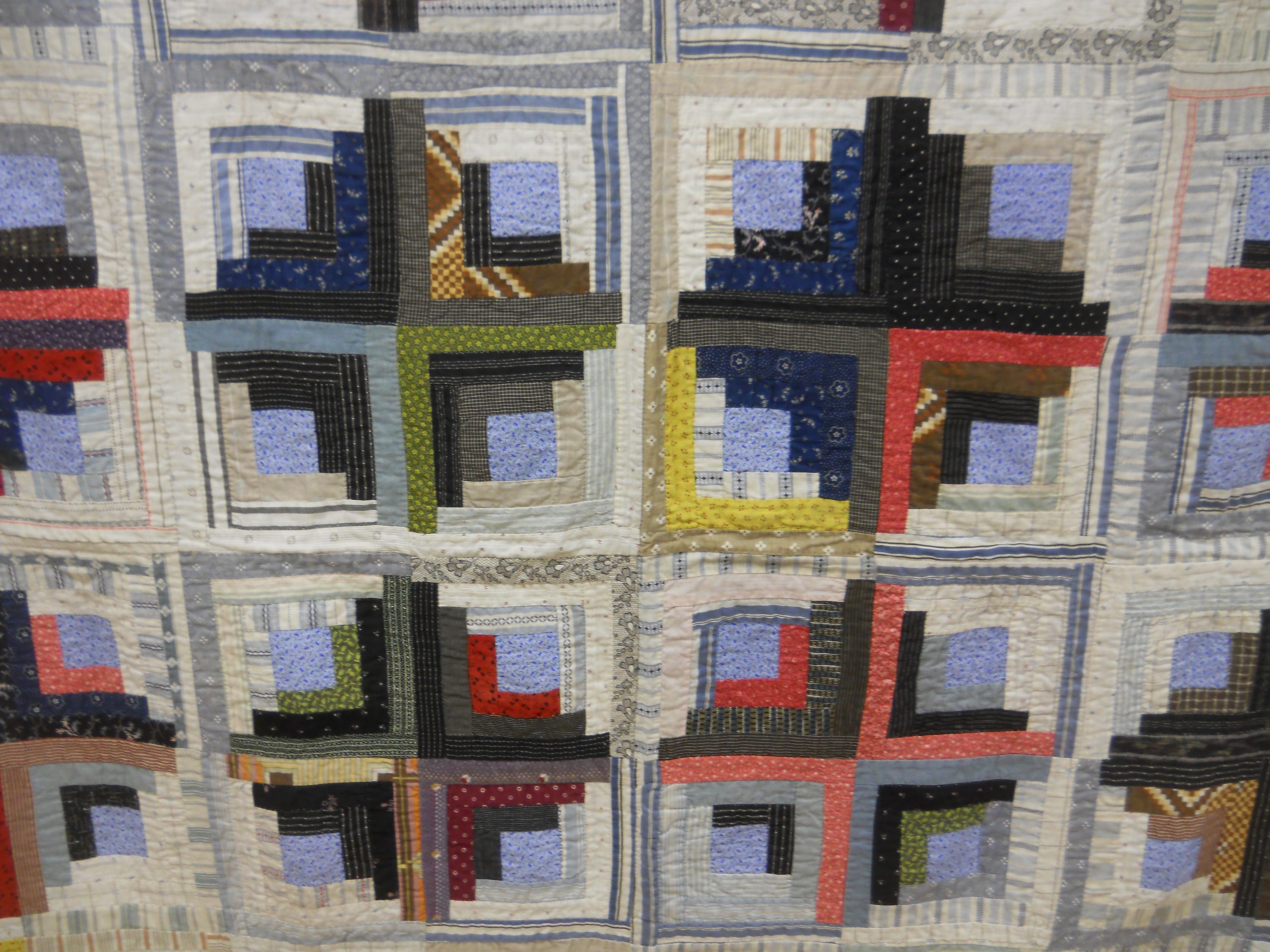 Antique / Vintage Log Cabin Court House Steps Quilt. Amazing | Etsy