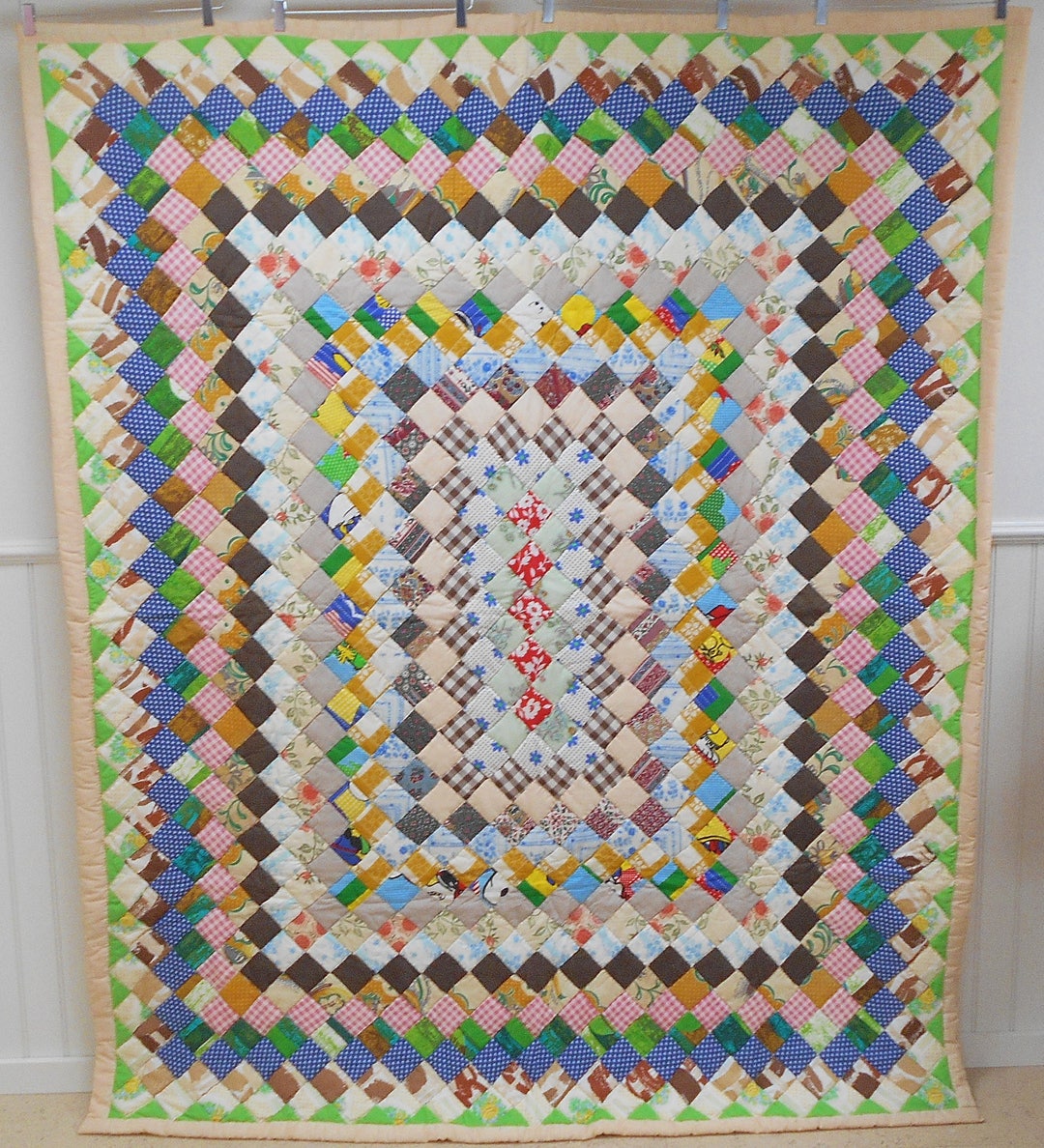 Homemade Boston Commons Quilt. From Georgia. Vivid Colors and Patterns ...