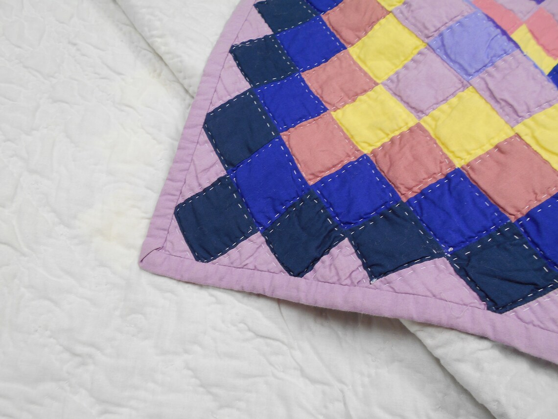 Bright Homemade Boston Commons Quilt. Hand Quilted. 77 X 82 | Etsy