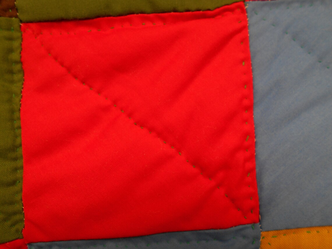 Showstopper Vibrant Stairstep Quilt. Hand Stitched. Nice - Etsy