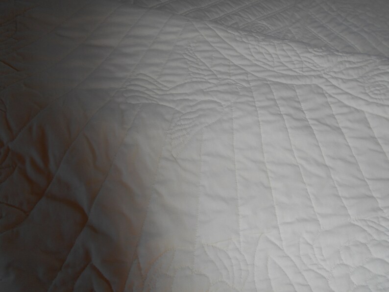 Classic Solid Cream Whole-cloth Quilt. Excellent Hand - Etsy