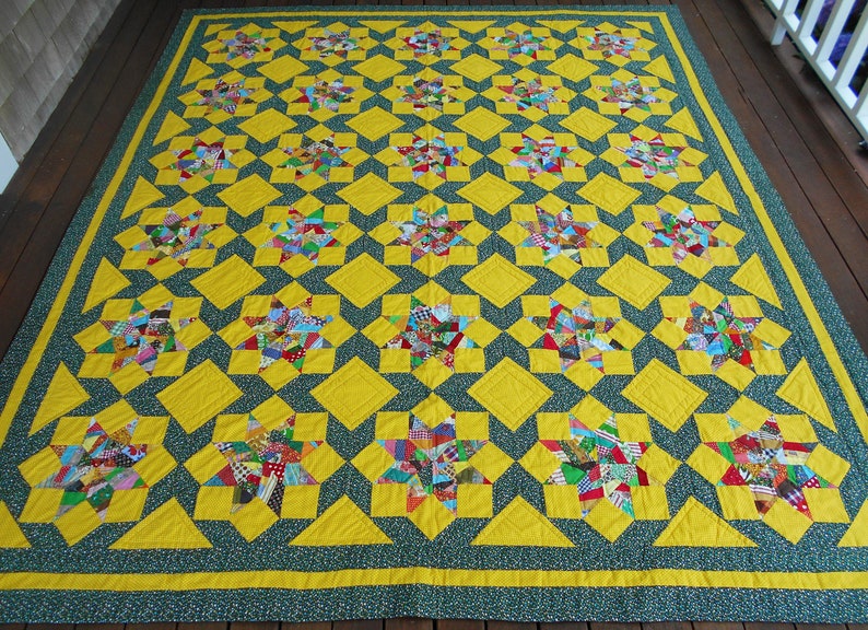 One of a Kind Star Quilt. Bold and Unique. From Virginia. Homemade With ...