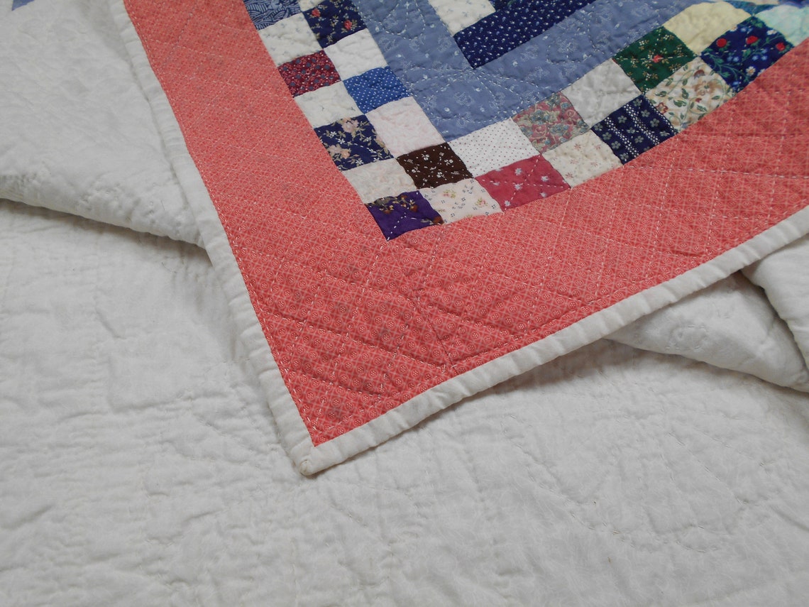 Log Cabin Straight Furrows Quilt. Gorgeous Fabrics. | Etsy