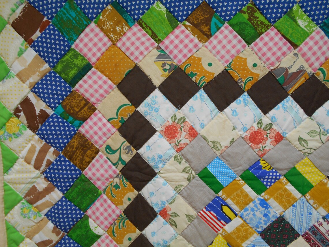 Homemade Boston Commons Quilt. From Georgia. Vivid Colors and - Etsy