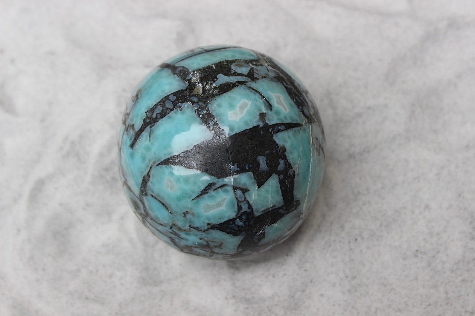 Larimar Sphere Caribbean Rare Pectolite Atlantis Stone 625 | Etsy