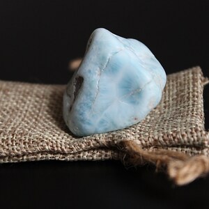 Larimar Large Raw Tumbled Stone, Dolphin Stone, Caribbean Stephilia's ...