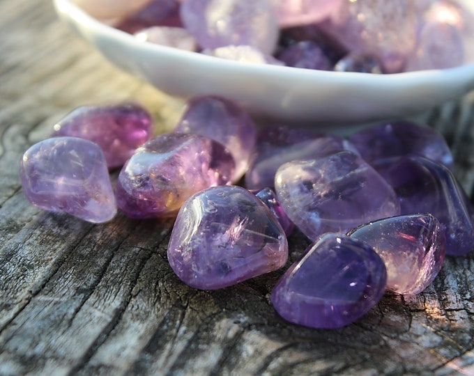 Amethyst Tumbled Stones | Etsy
