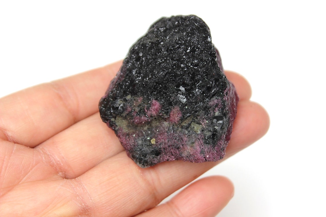 Ruby Zoisite Crystal Natural Specimen With Tschermakite / | Etsy